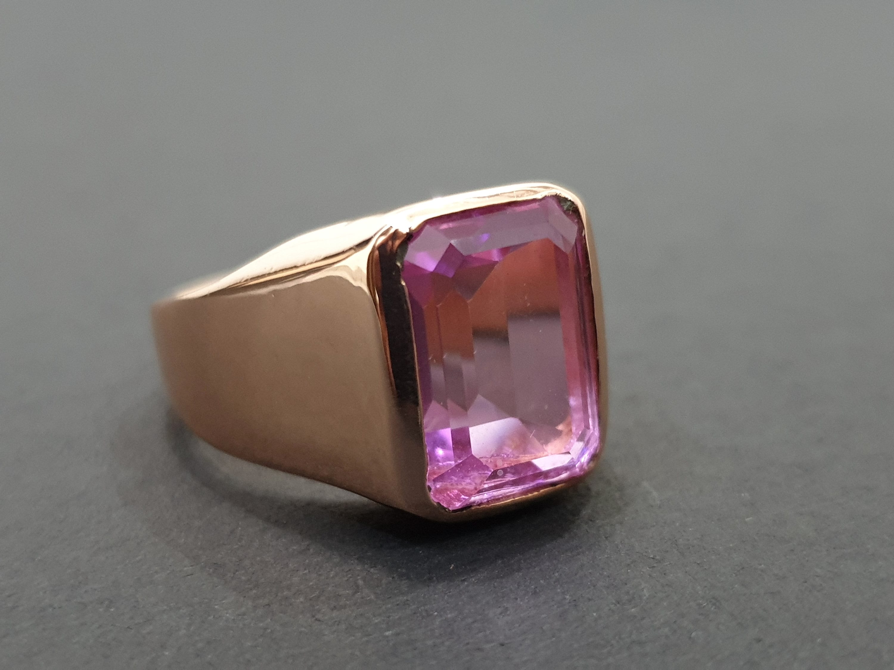 Mens Kunzite Ring 925 Solid Sterling Silver Ring Rose Gold | Etsy