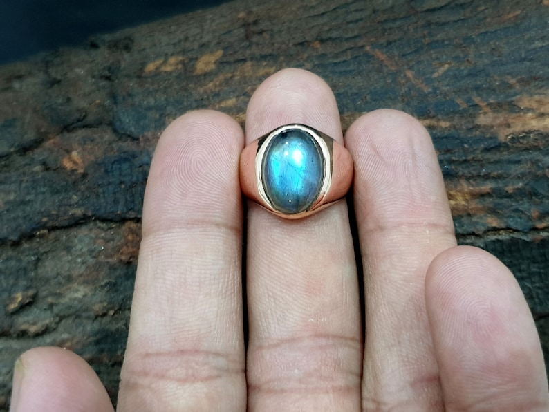 Labradorite Ring Oval 925 Solid Sterling Silver Ring Natural - Etsy