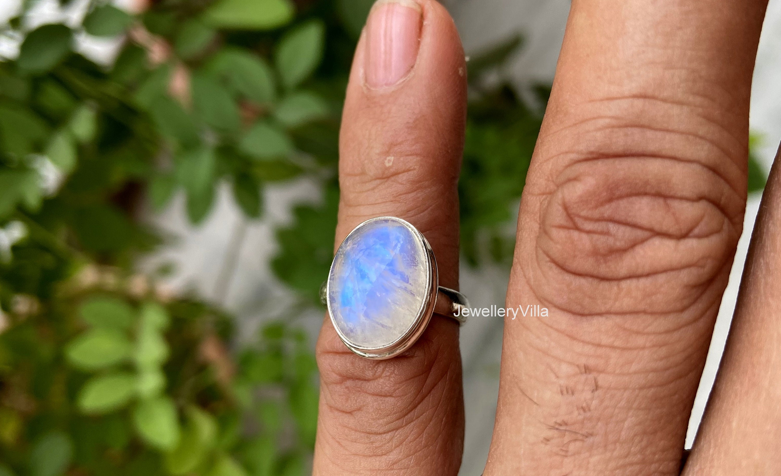 Natural Moonstone Ring 925 Solid Sterling Silver Ring Oval - Etsy