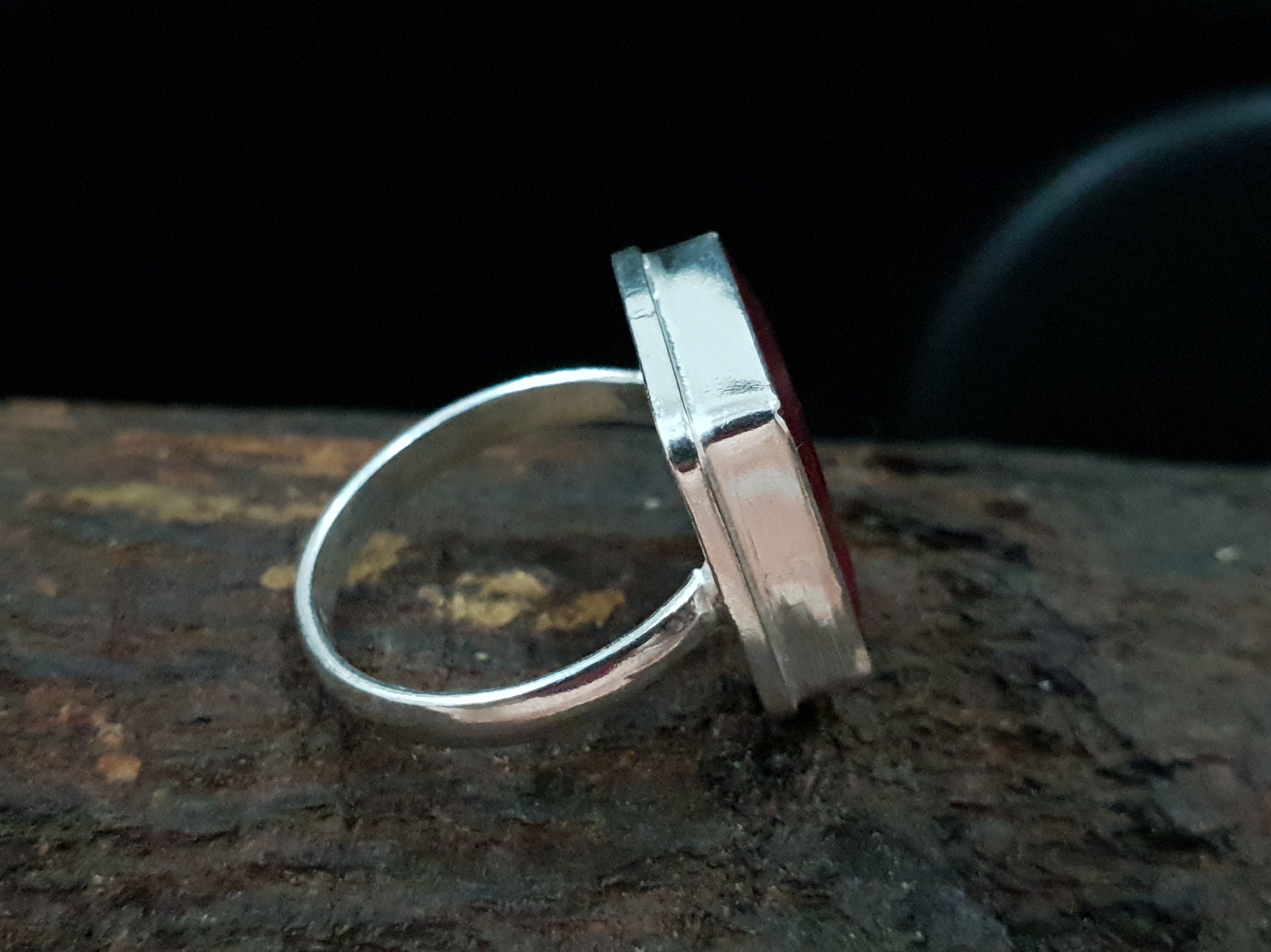 Natural Dark Red Ruby Ring 925 Solid Sterling Silver Ring | Etsy