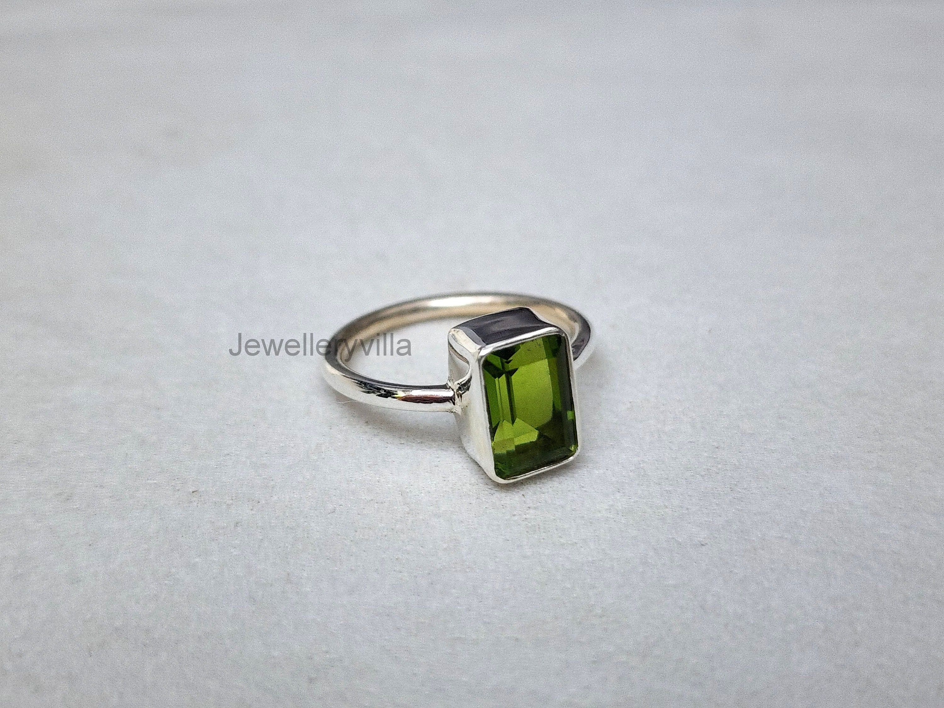 Peridot Ring, Minimalist Ring, 925 Sterling Silver Ring, Dainty Small ...
