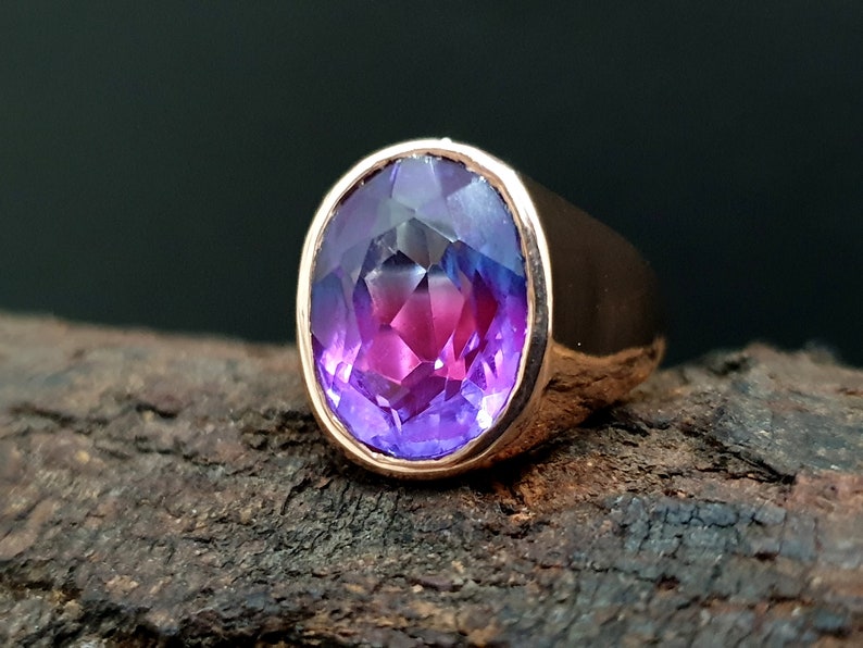 Tourmaline Ring Mens 925 Solid Sterling Silver Ring 22K - Etsy