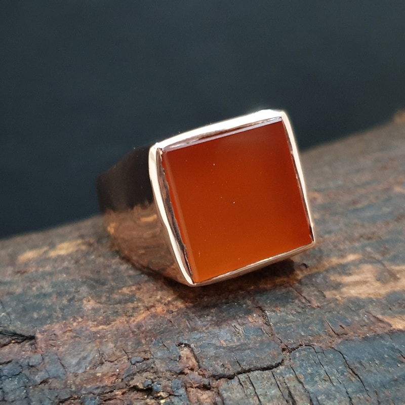 Mens Ring Orange - Etsy