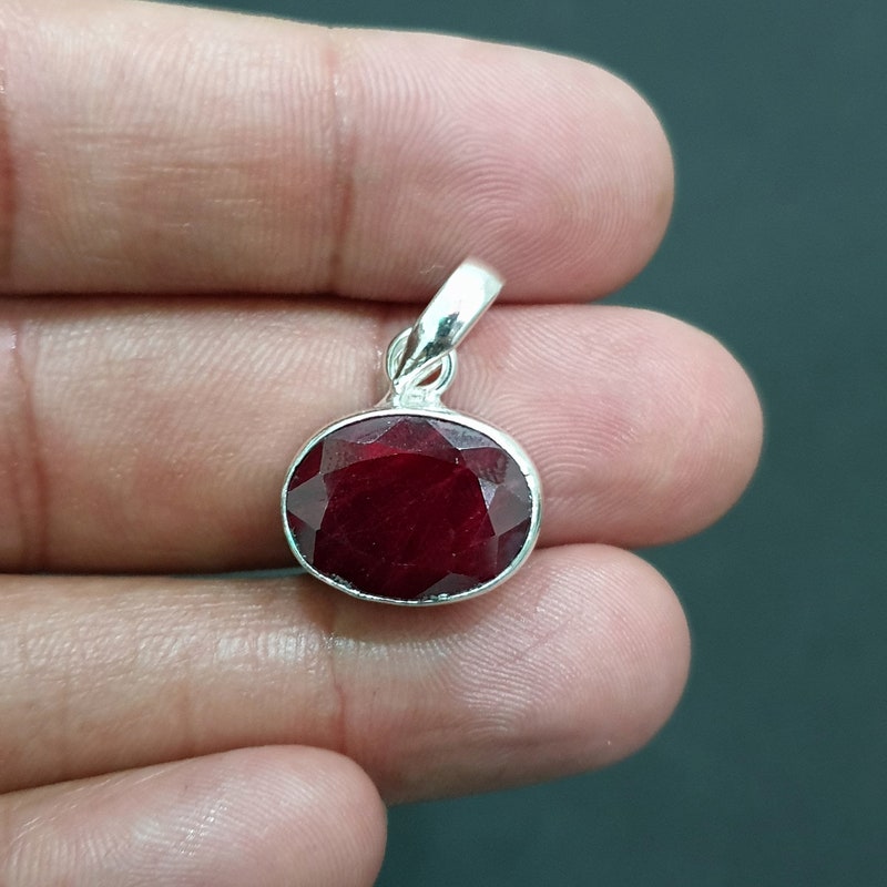 Natural Ruby Pendant - Etsy