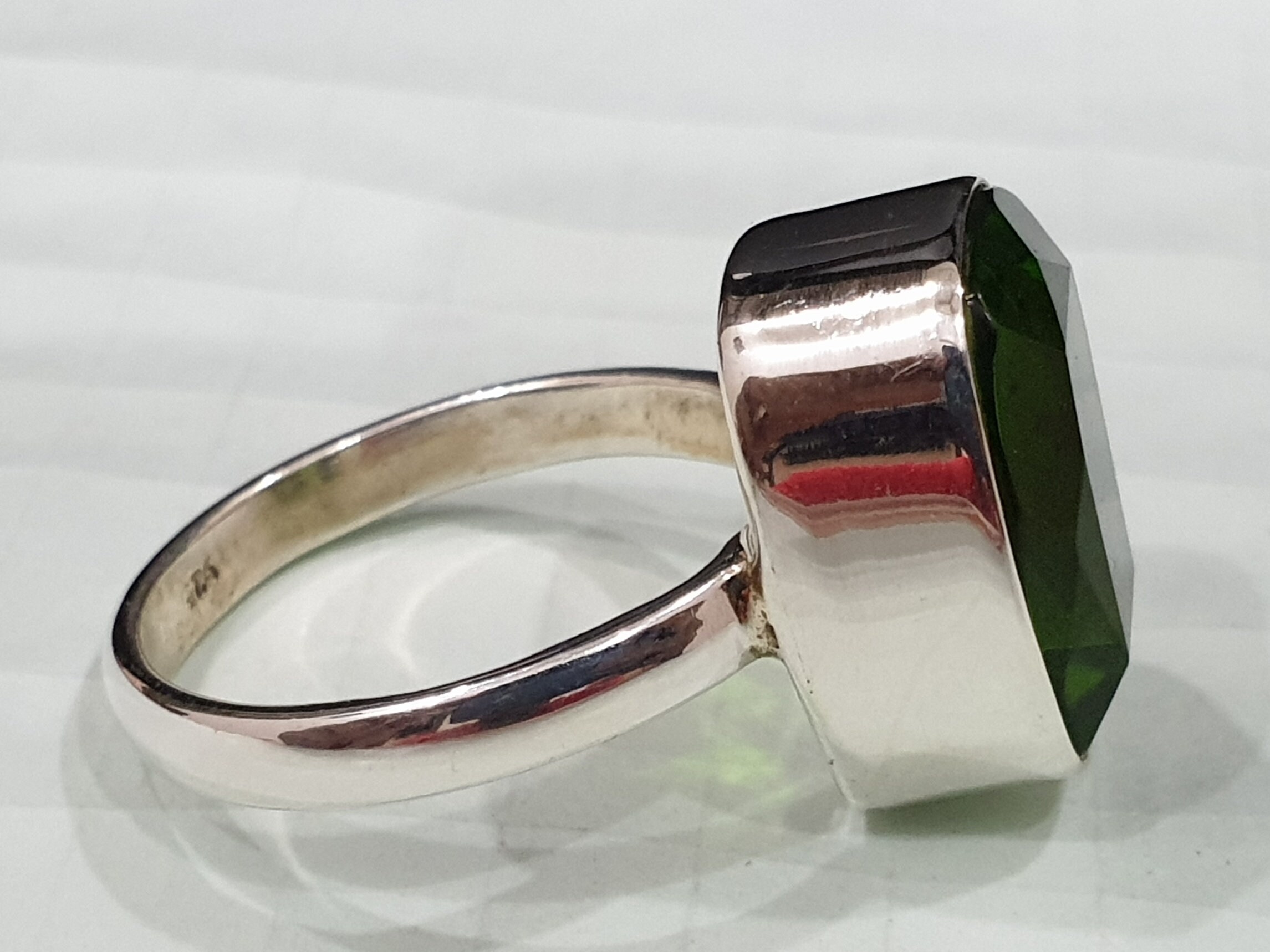 Peridot Ring, 925 Solid Sterling Silver Ring, Green Peridot Quartz ...