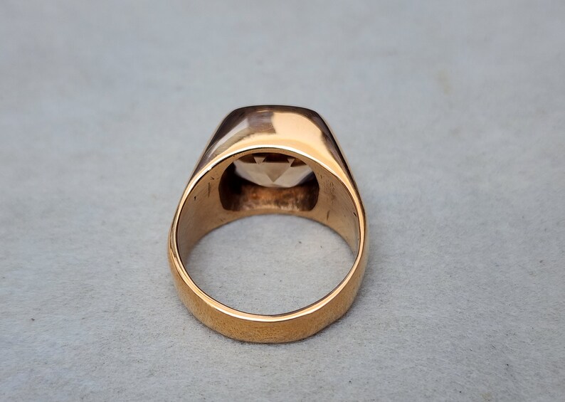 Morganite Cushion Signet Ring 925 Sterling Silver Ring - Etsy