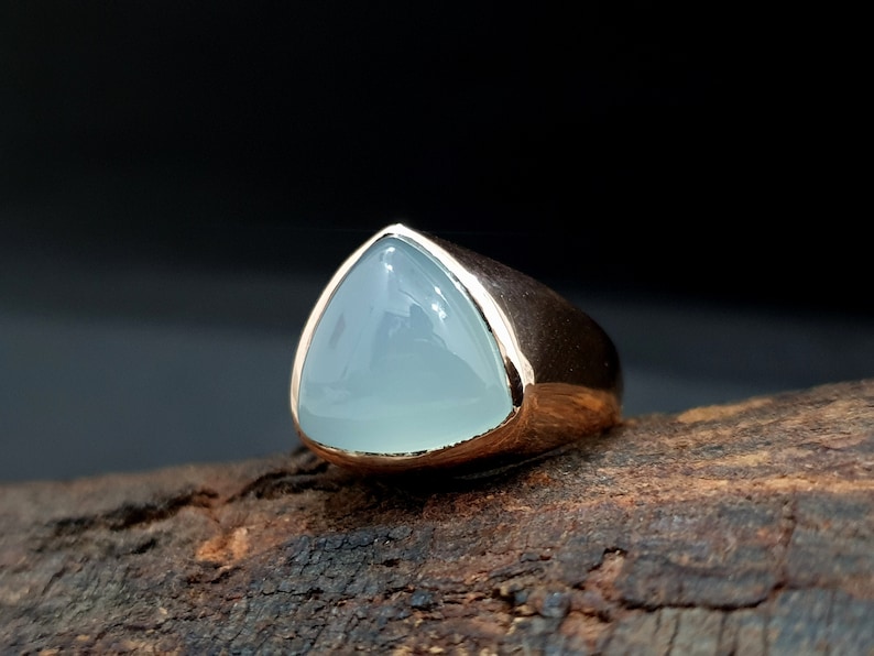 Chalcedony Ring Silver 925 Solid Sterling Silver Ring - Etsy