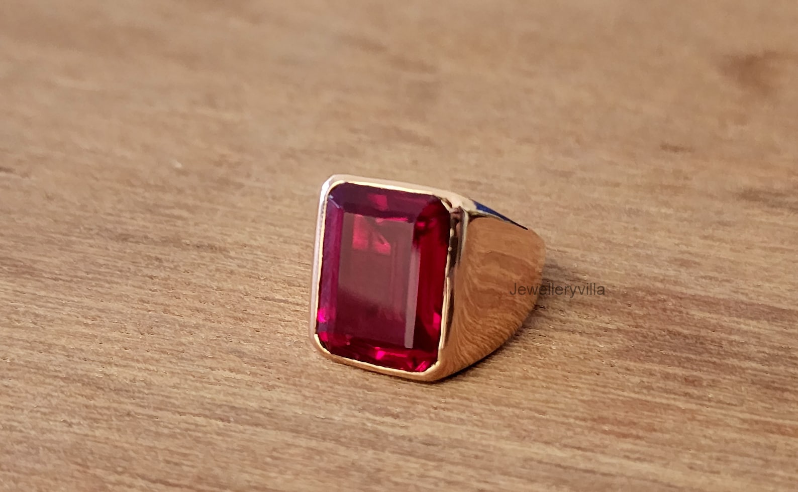 Red Ruby Ring, Yellow Gold Ring, 925 Solid Sterling Silver Ring ...