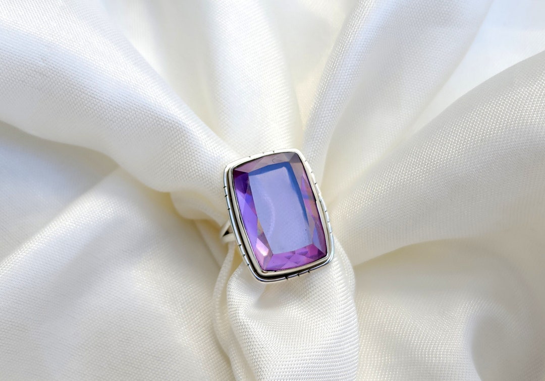 Lavender Quartz Ring, 925 Sterling Silver Ring, Handmade Ring, Women ...
