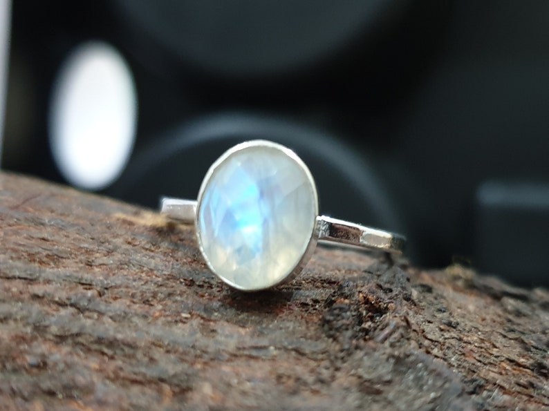 Moonstone Ring, Solid Sterling Silver Ring, Handmade Ring, Gemstone ...