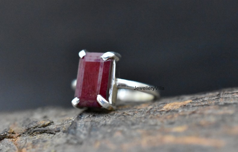 Natural Ruby Ring Womens Ring Handmade Ring 925 Solid - Etsy