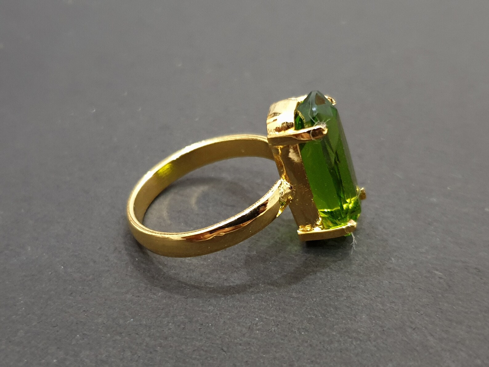 Peridot Ring Gold 925 Solid Sterling Silver 22K Yellow Gold - Etsy