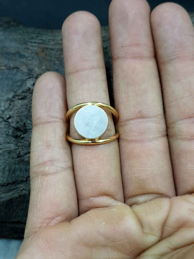 Natural Moonstone Ring 925 Solid Silver Ring Statement Ring | Etsy