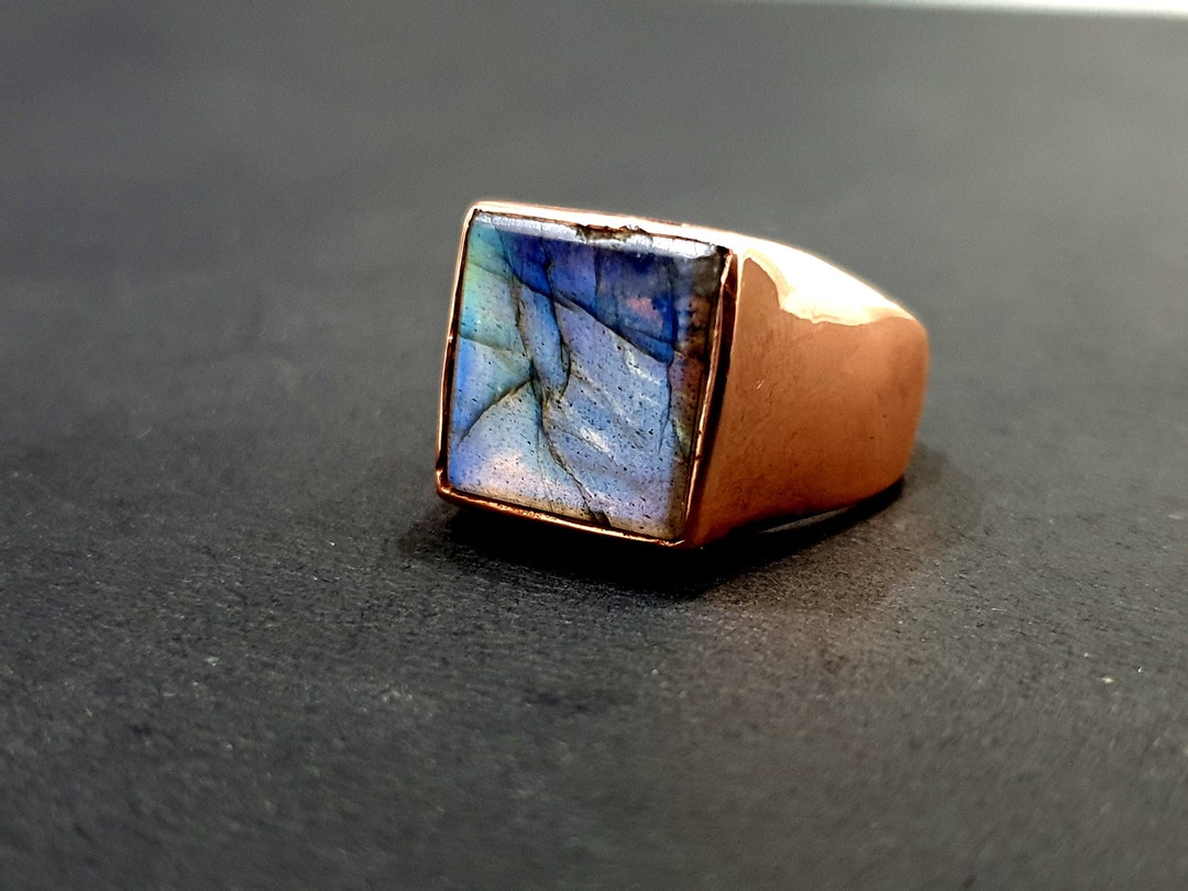 Labradorite Ring, 925 Solid Sterling Silver Designer Blue Labradorite ...