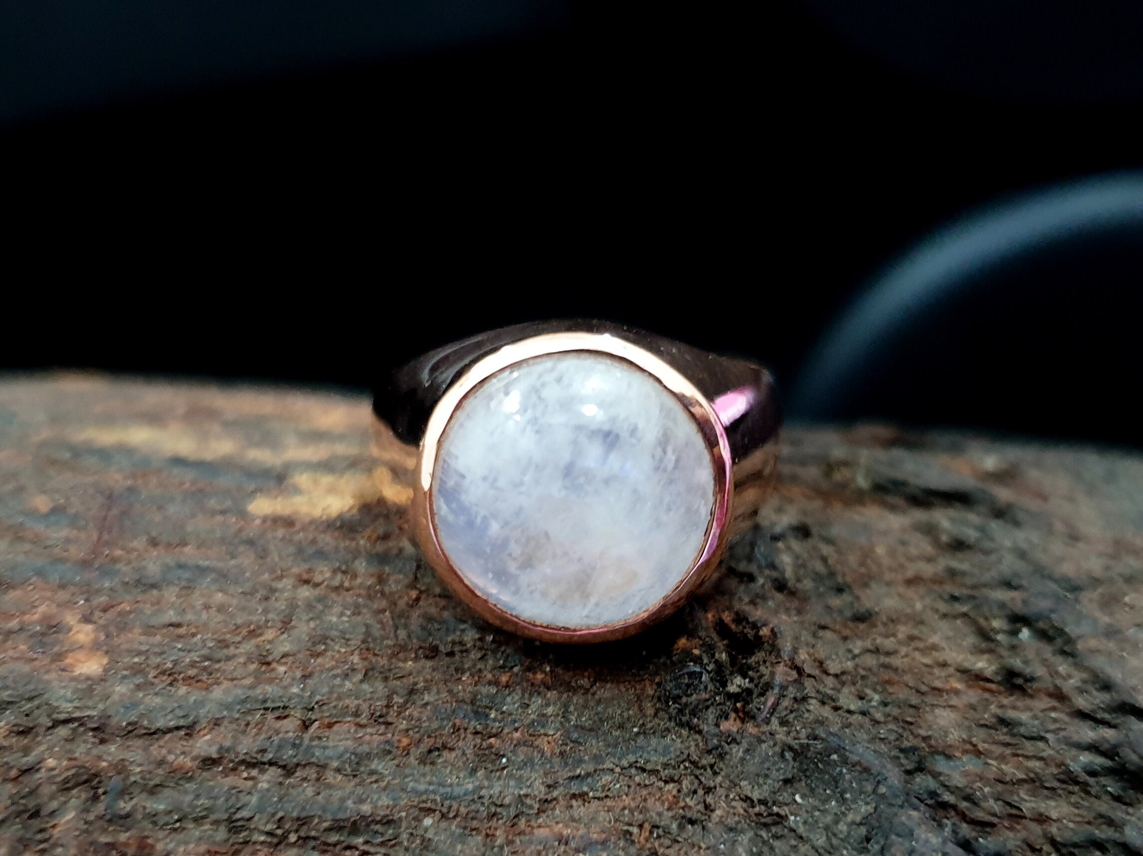 Moonstone Ring, Natural Blue Flashy Moonstone, 925 Solid Sterling ...