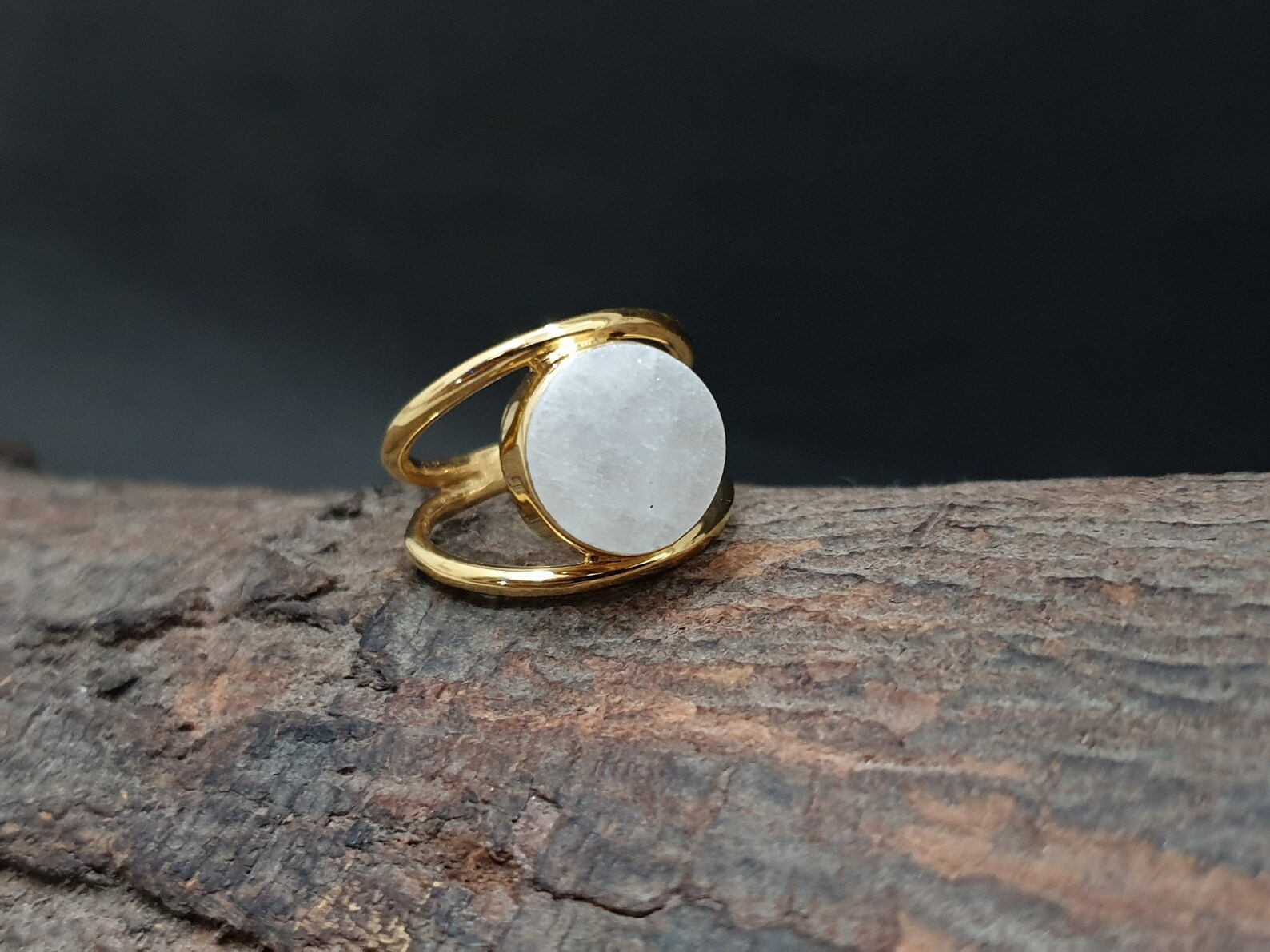 Natural Moonstone Ring, 925 Solid Silver Ring, Statement Ring, Gemstone ...