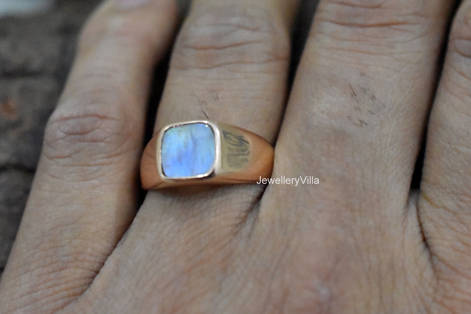 Moonstone Ring Natural Mens Ring 925 Solid Sterling Silver - Etsy