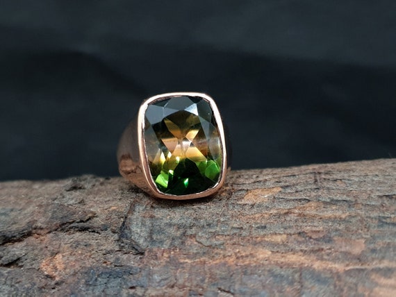 Tourmaline Ring 925 Solid Sterling Silver Cushion Cut - Etsy