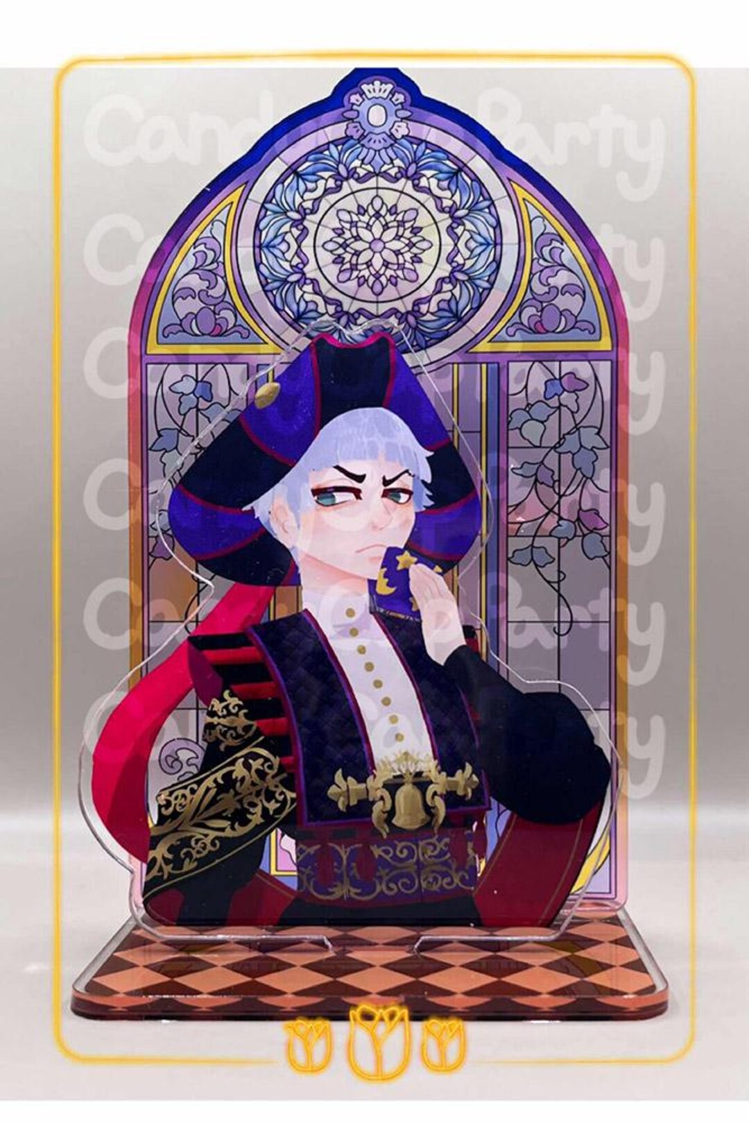 Rollo Flamme 3 Piece Stained Glass Acrylic Stand - Etsy