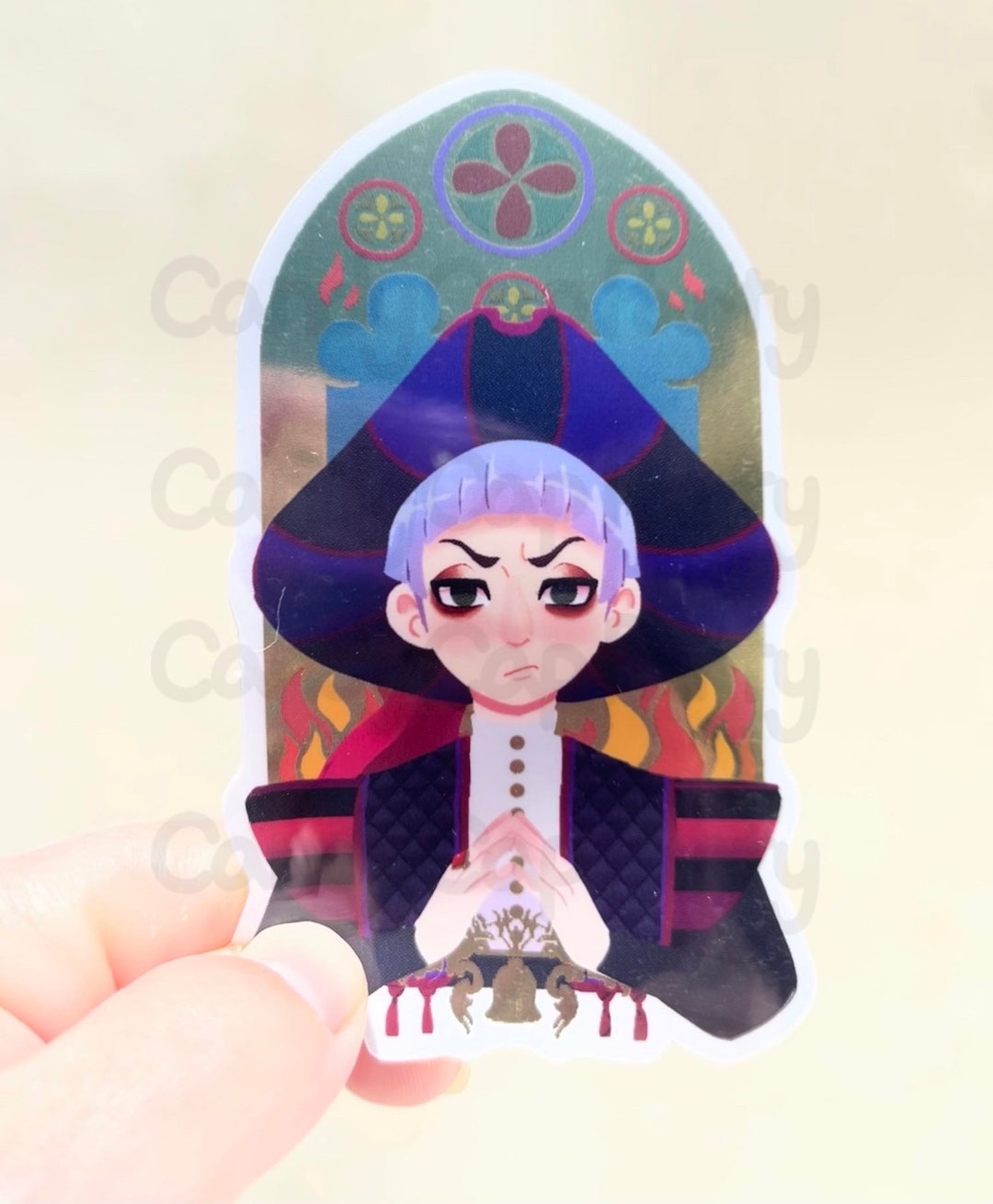 Rollo Flamme 3.5 Inch Glossy Mirror Sticker - Etsy