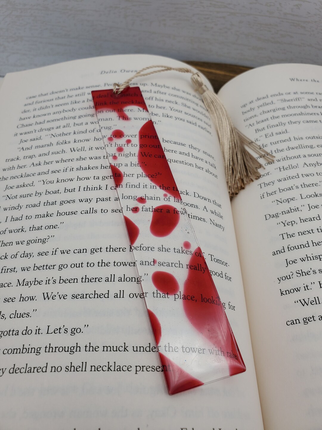 Blood Pool Resin Bookmark Halloween Bookmark Murder Mystery - Etsy