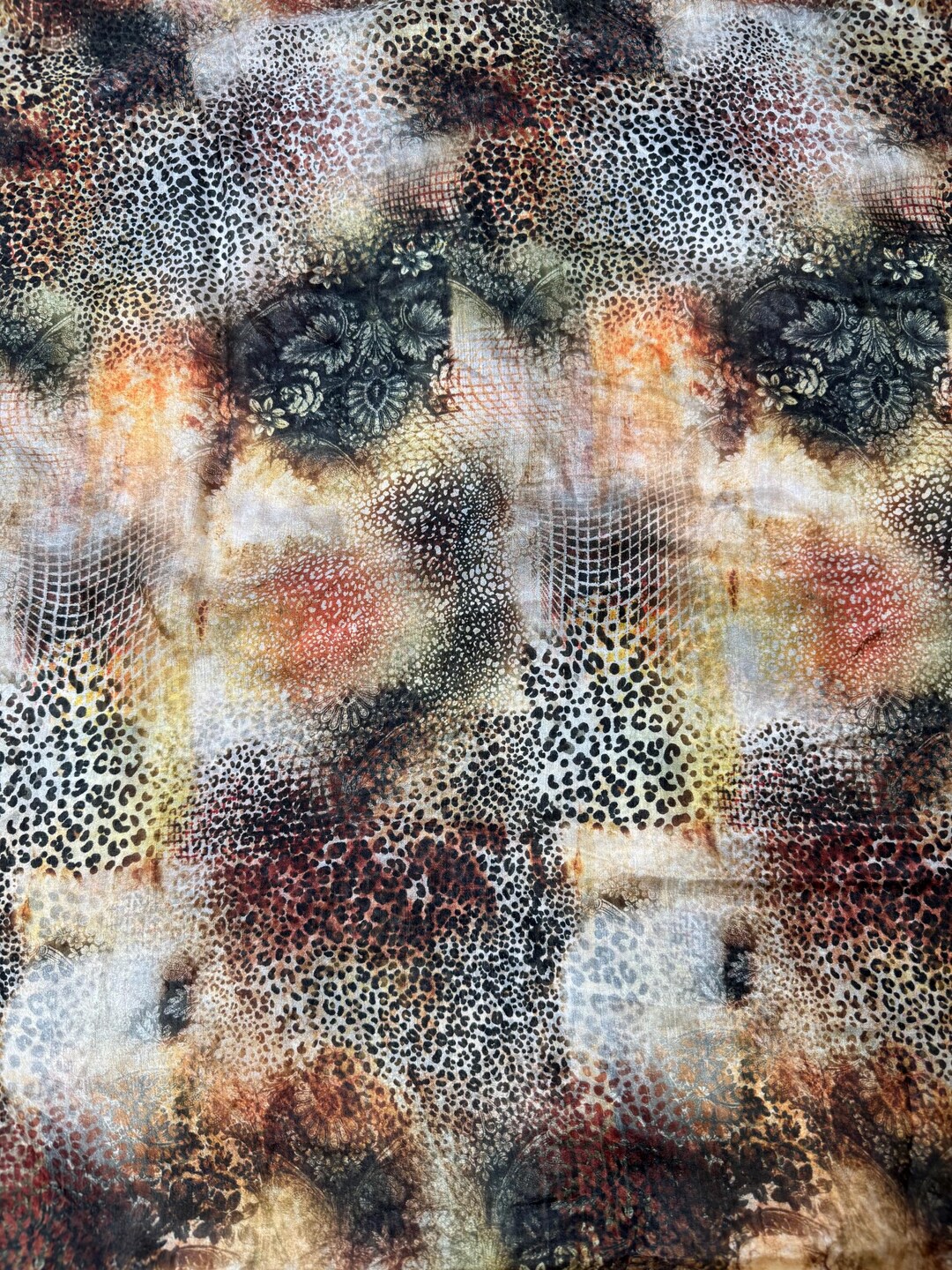 Leopard Print Silk Fabric - Etsy