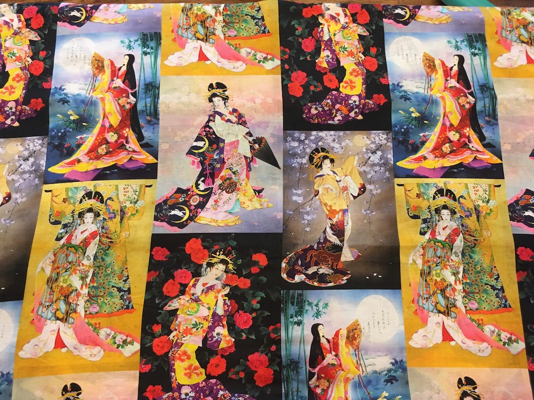 Geisha Cotton Fabric - Etsy