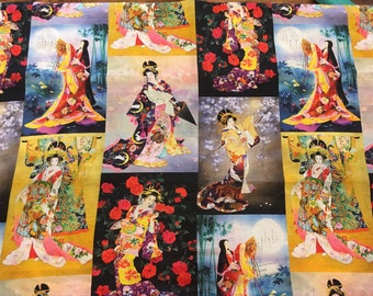 Geisha Cotton Fabric - Etsy