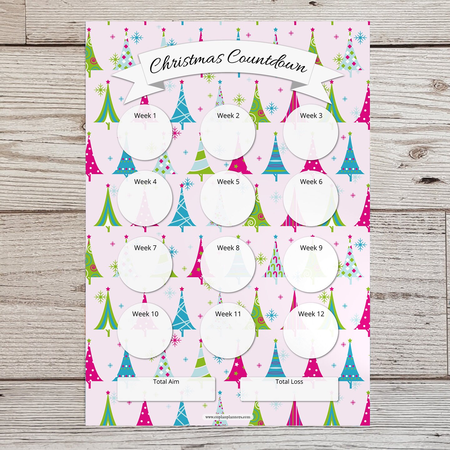 8 and 12 Week Countdown Countdown Sheets Weight Loss | Etsy