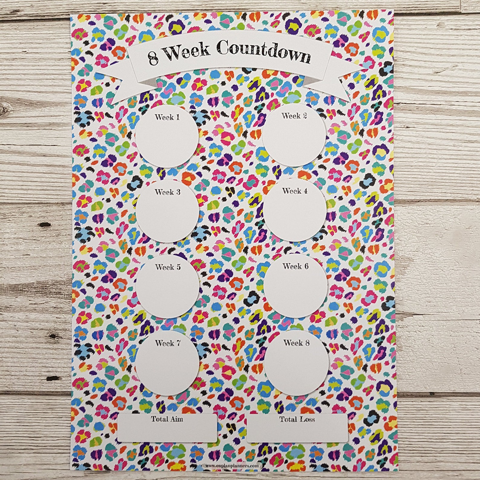 8 Week Countdown Countdown Sheet Weight Loss Countdown - Etsy UK