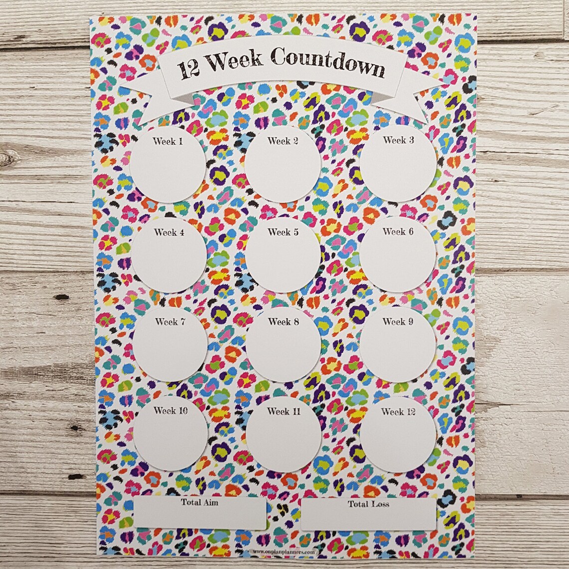 8 and 12 Week Countdown Countdown Sheets Weight Loss - Etsy