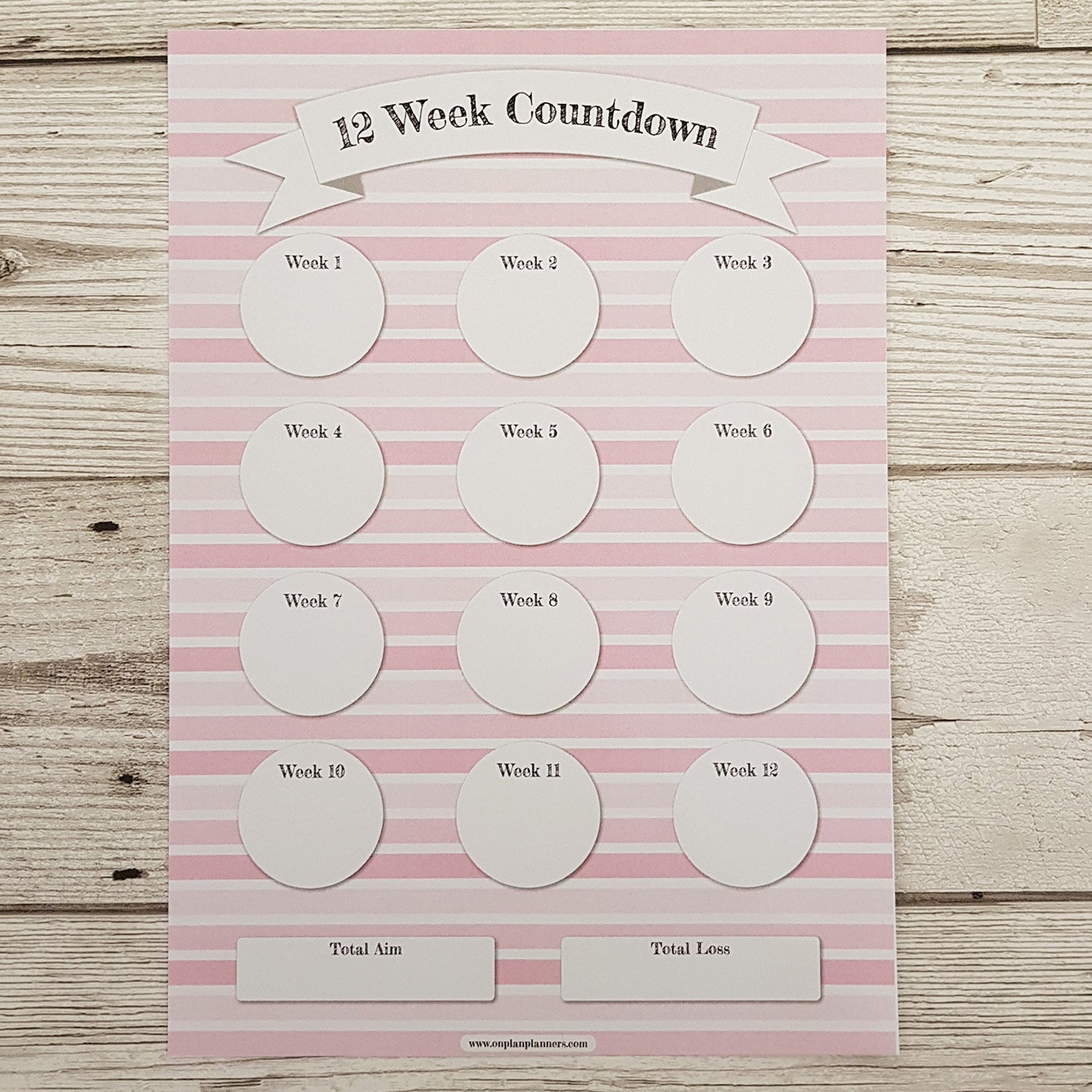 8 and 12 Week Countdown Countdown Sheets Weight Loss | Etsy