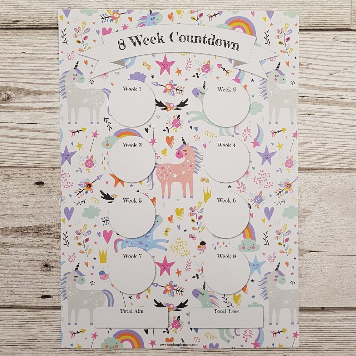 8 Week Countdown Countdown Sheet Weight Loss Countdown - Etsy UK