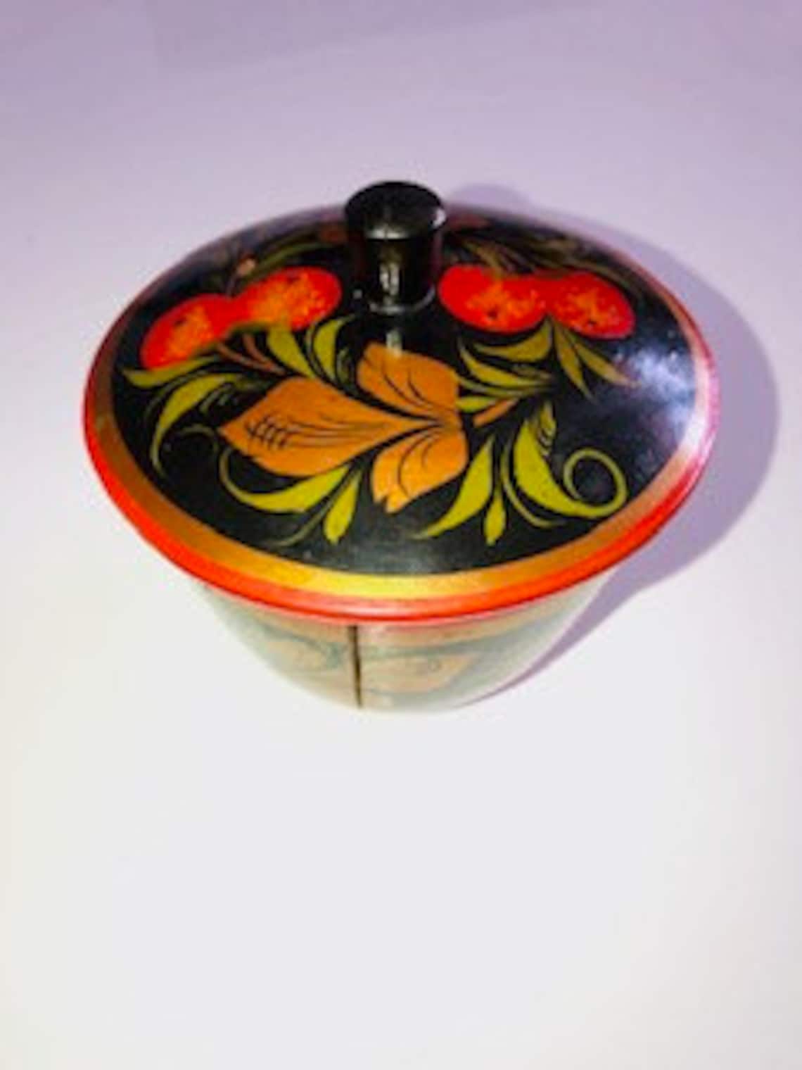 Two Vintage Handmade Russian Wooden Spoons and Bowl - Etsy