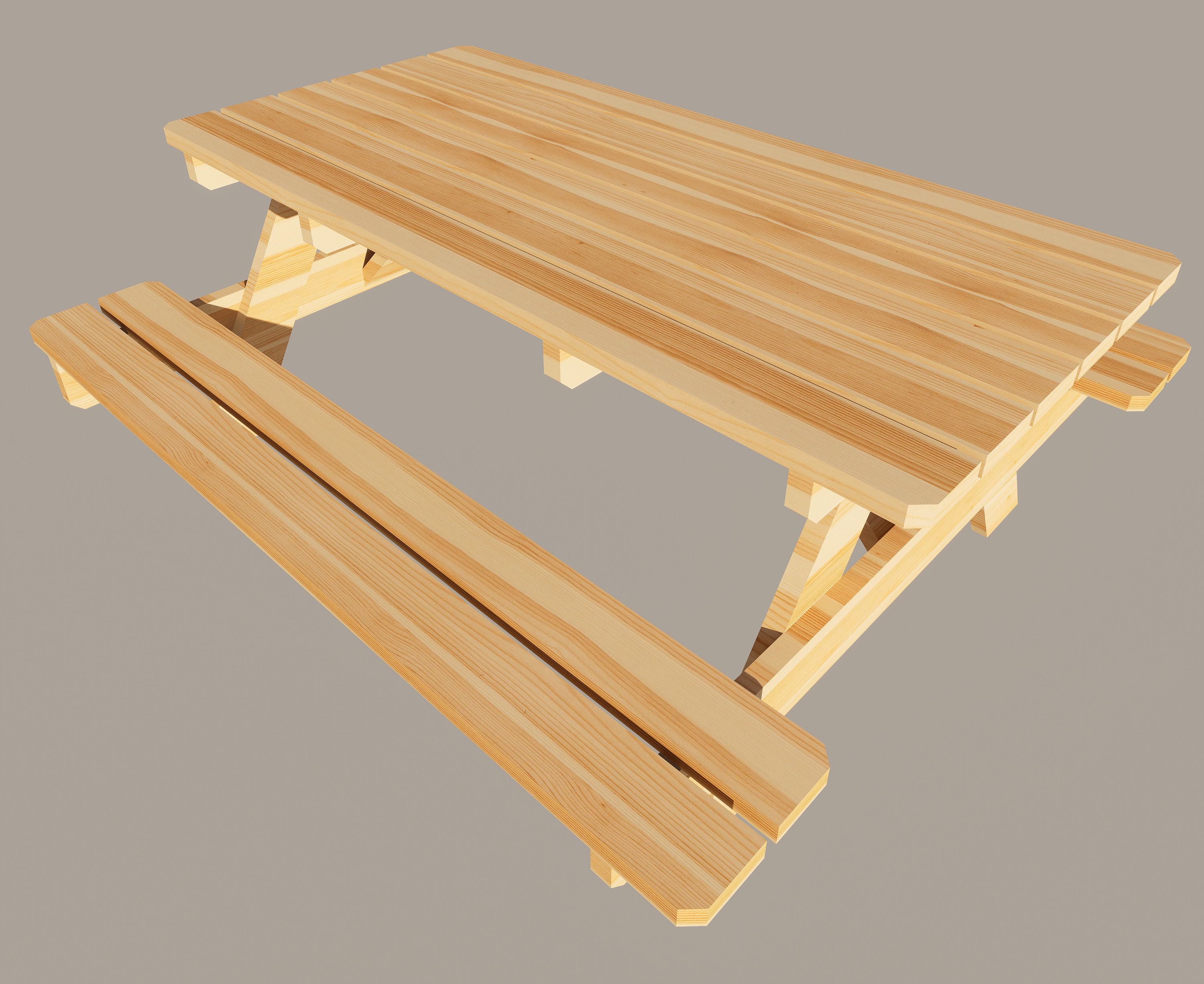 DIY Picnic Table Blue Print - Etsy
