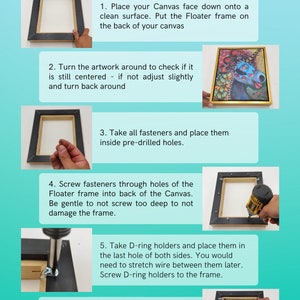 Square Floater Frame for 19mm Deep Canvas Paintings | Frame Canvas Wall ...