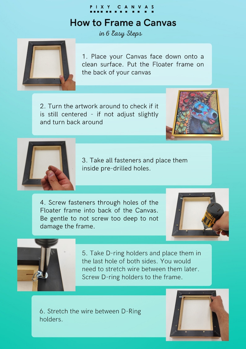 Square Floater Frame for 19mm Deep Canvas Paintings Frame - Etsy