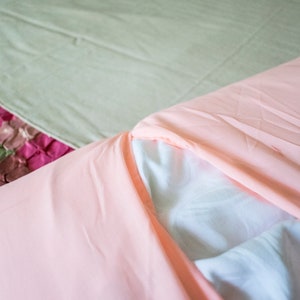Silk Plaid and Smocking Bedspread and 2 Cushions - Etsy