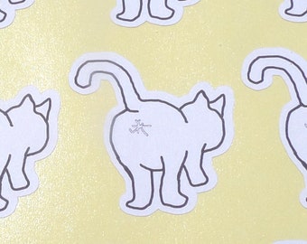Cat butt sticker | Etsy