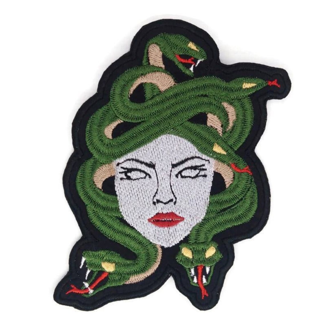 Medusa Embroidered Iron on Patch. | Etsy