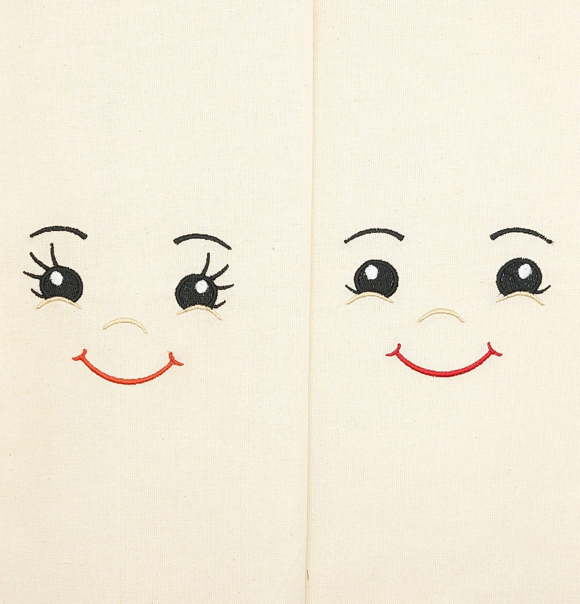 Embroidered Face for Rag Doll. - Etsy
