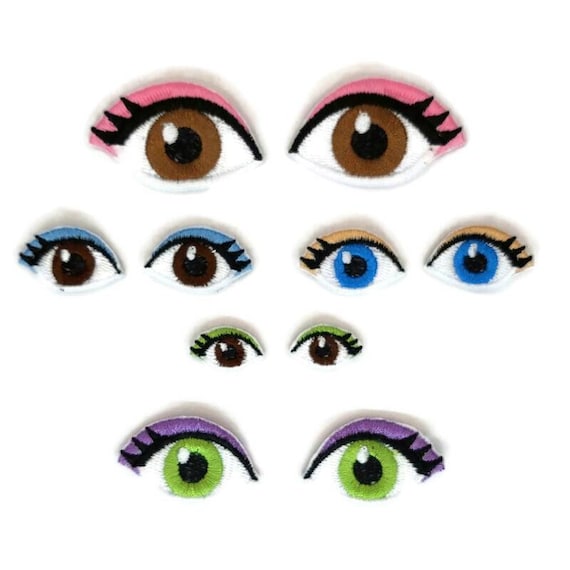 Embroidered Doll Eyes Patch. - Etsy