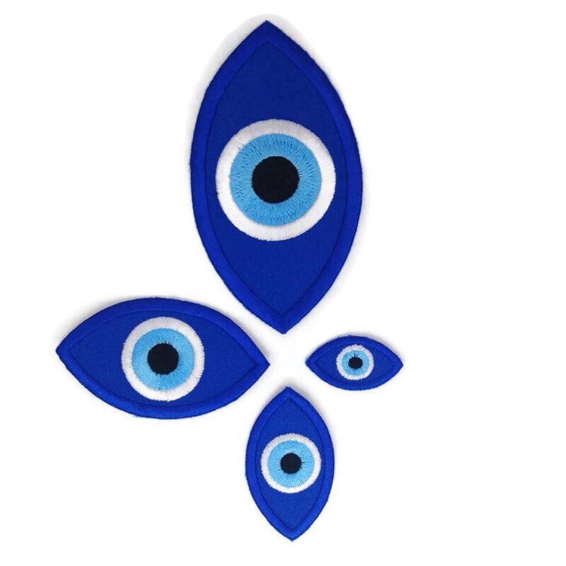 Blue Royal Evil Eyes Embroidered Sew on / Iron on Patches - Etsy