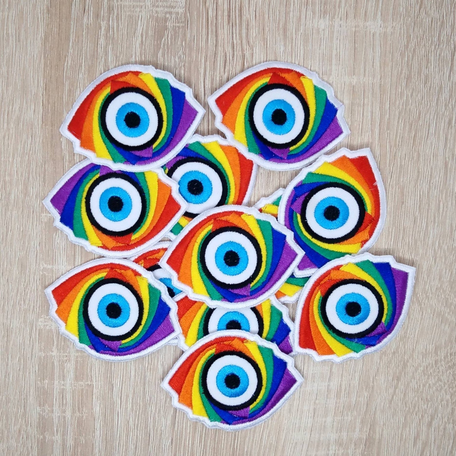 Embroidered Rainbow Eye Patch. | Etsy