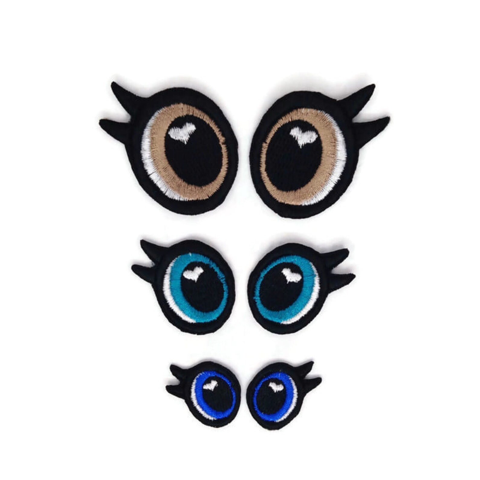 Embroidered Doll Eyes Patch. - Etsy