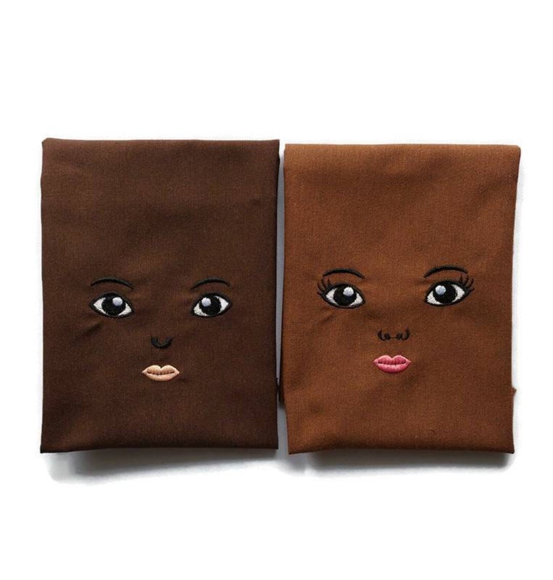 Embroidered Face for African Rag Doll. - Etsy