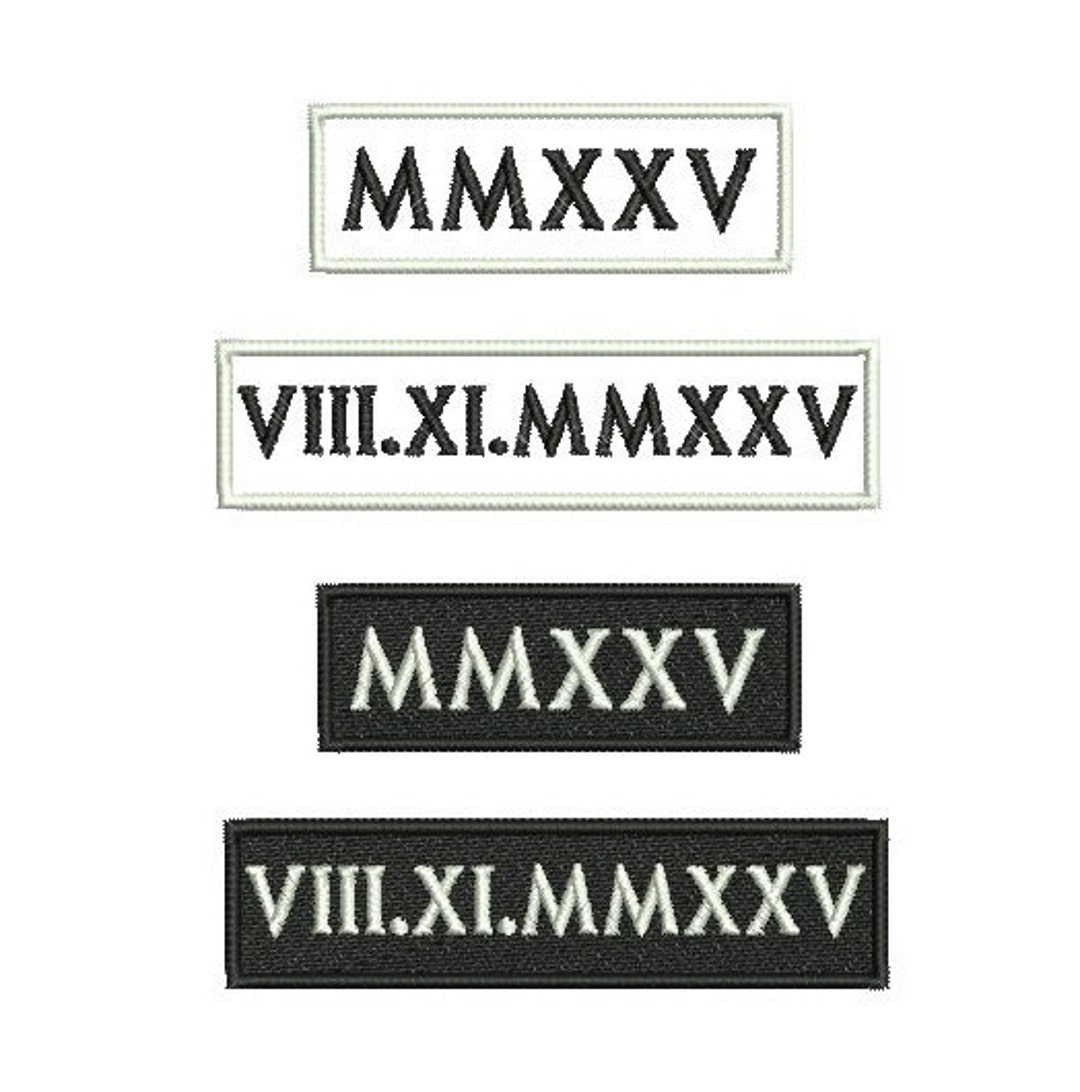 Personalized Roman Year/date Patch. - Etsy