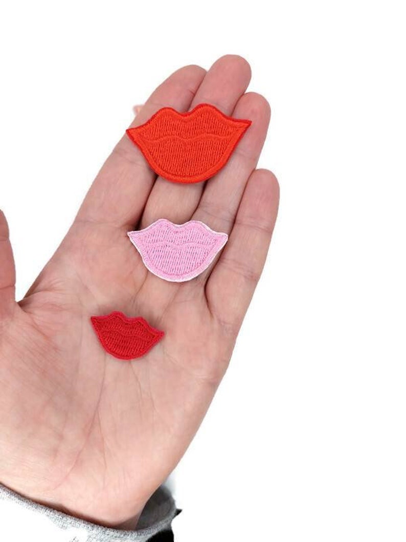 Embroidered Dolls Lips Patches. - Etsy