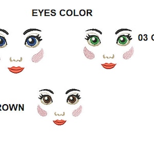 Embroidered Rag Doll Face. - Etsy