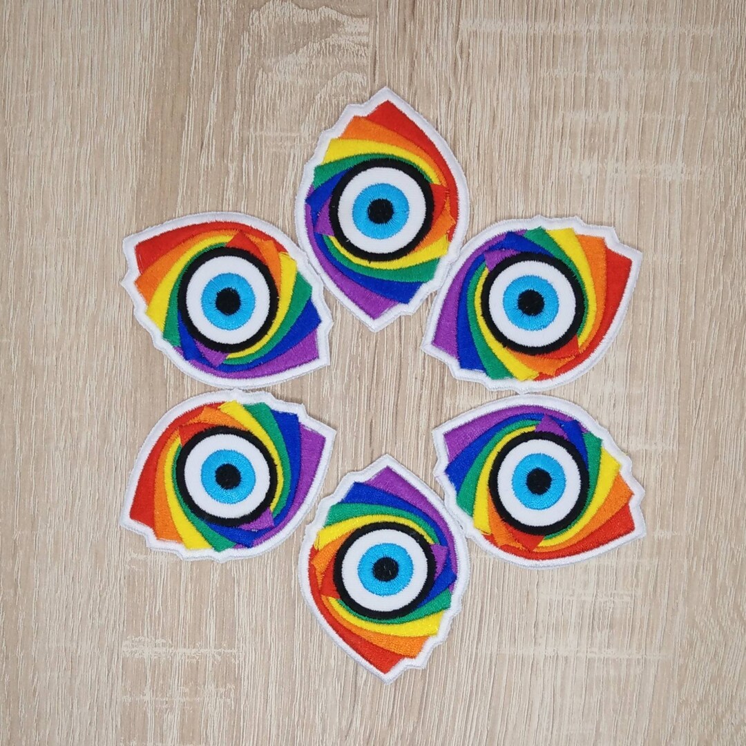 Embroidered Rainbow Eye Patch. - Etsy